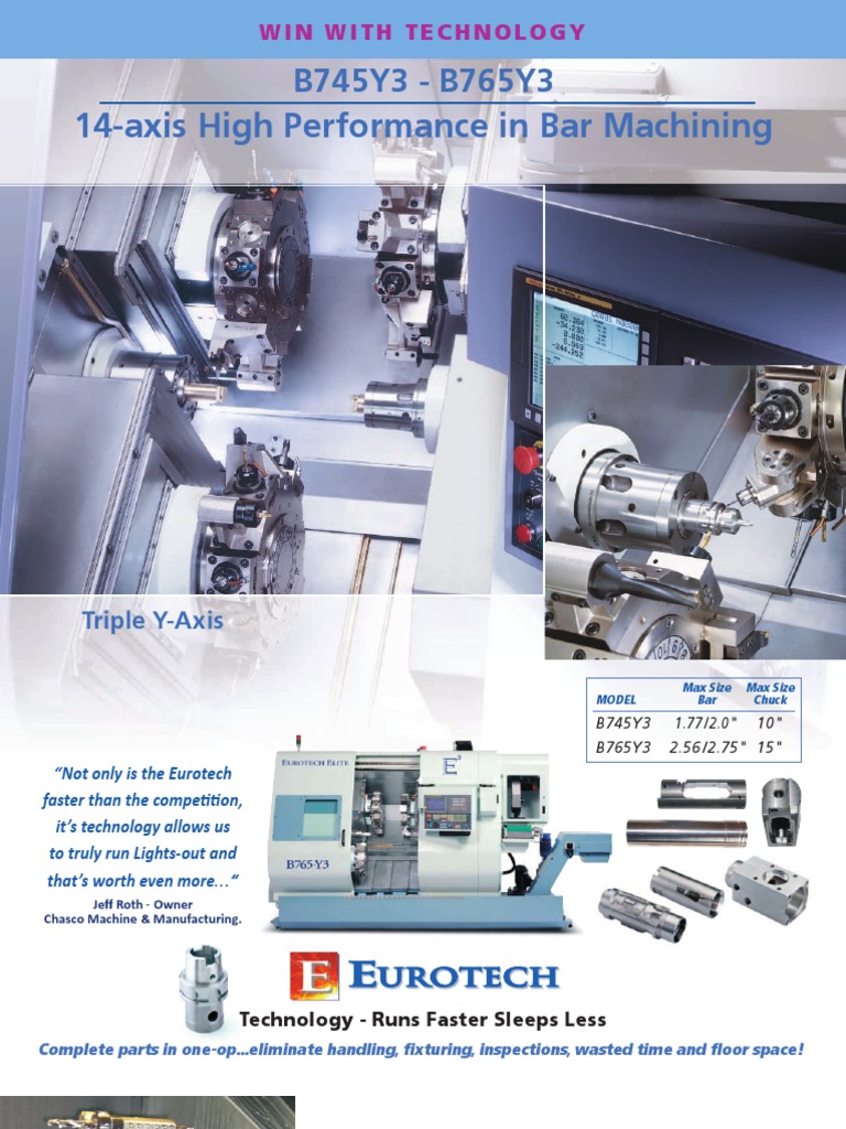 Eurotech B700 Series | PDF | Machining | Machine Tool