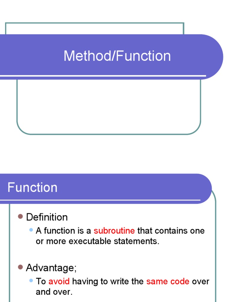 Method 4 Pdf Parameter Computer Programming Subroutine 