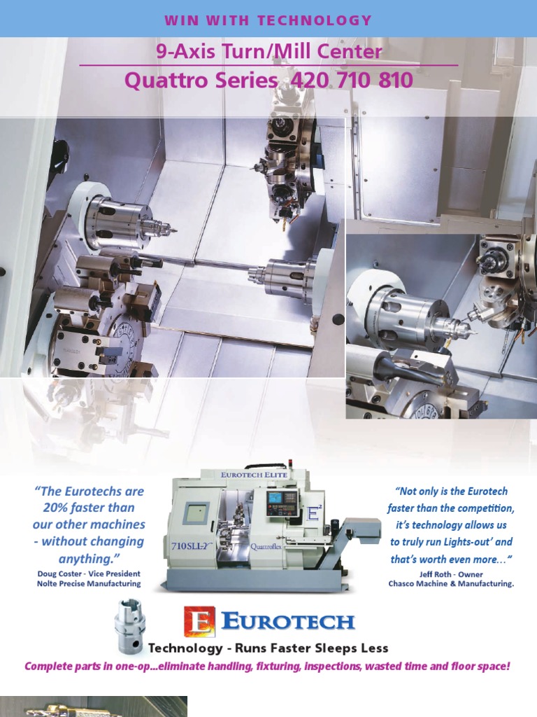 Eurotech Quattroflex 420-710-810 Series | PDF | Machining | Machine Tool