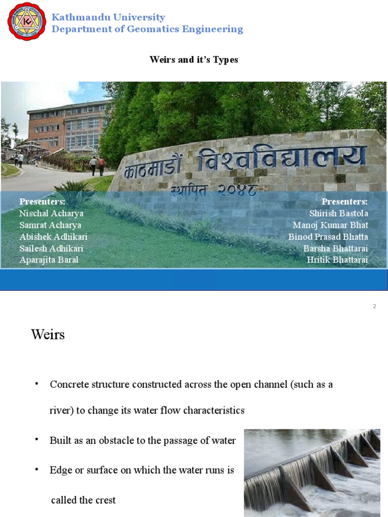 Weir and Its Types | PDF | Triangle | Dam