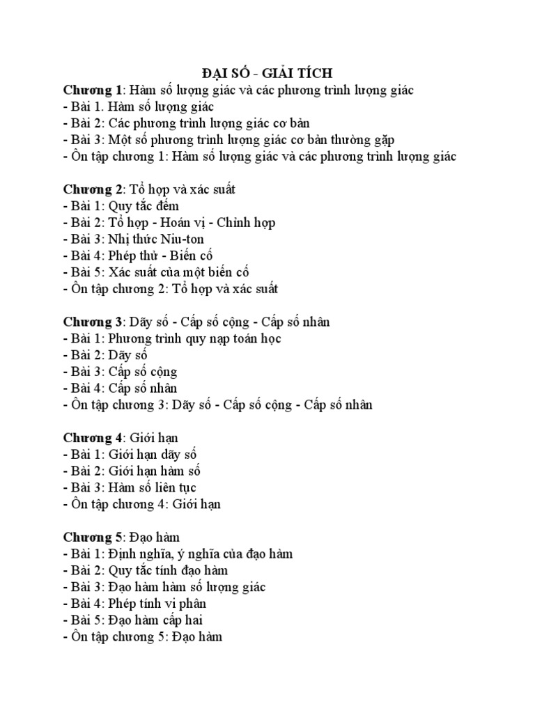 Chương Trình Toán 11 | PDF