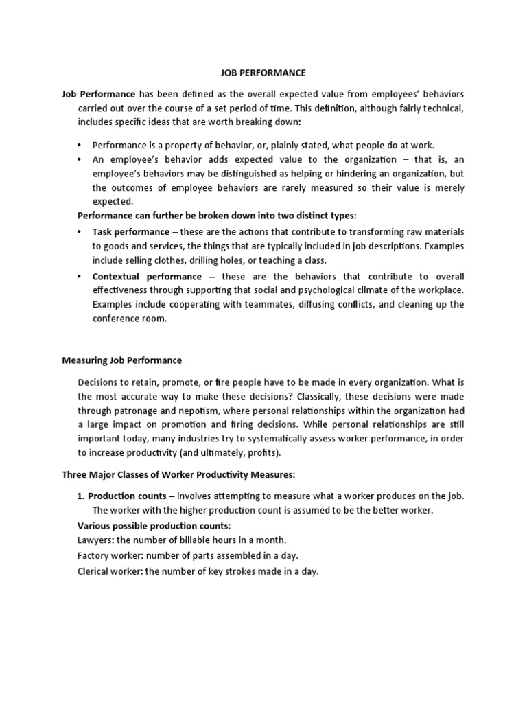 Job Performance Evaluation Strategies | PDF | Recruitment | Performance ...