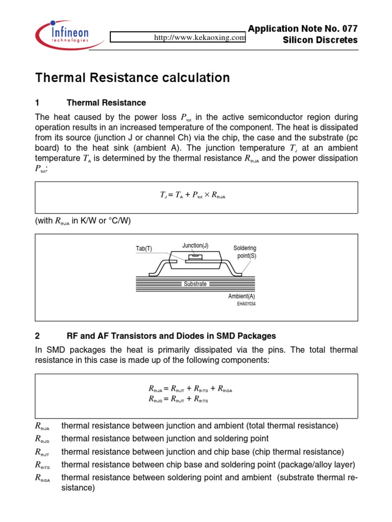 Thermal Resistance Calculation | Printed Circuit Board | Field Effect ...