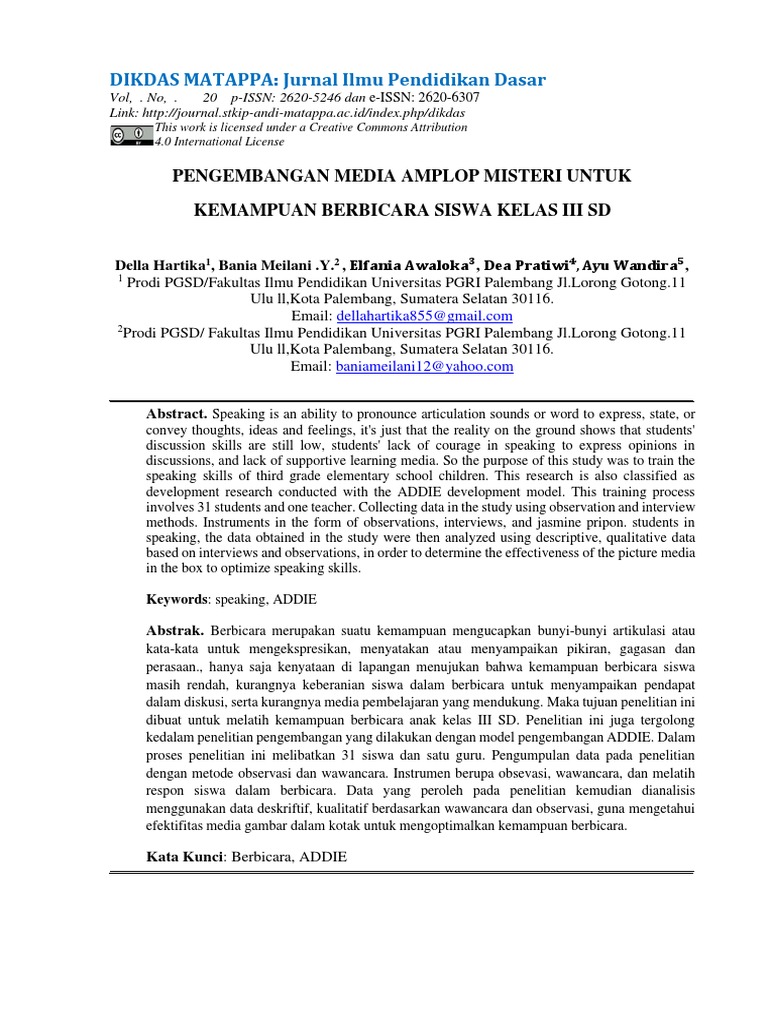 Media Amplop Misteri Tingkatkan Kemampuan Berbicara Siswa | PDF