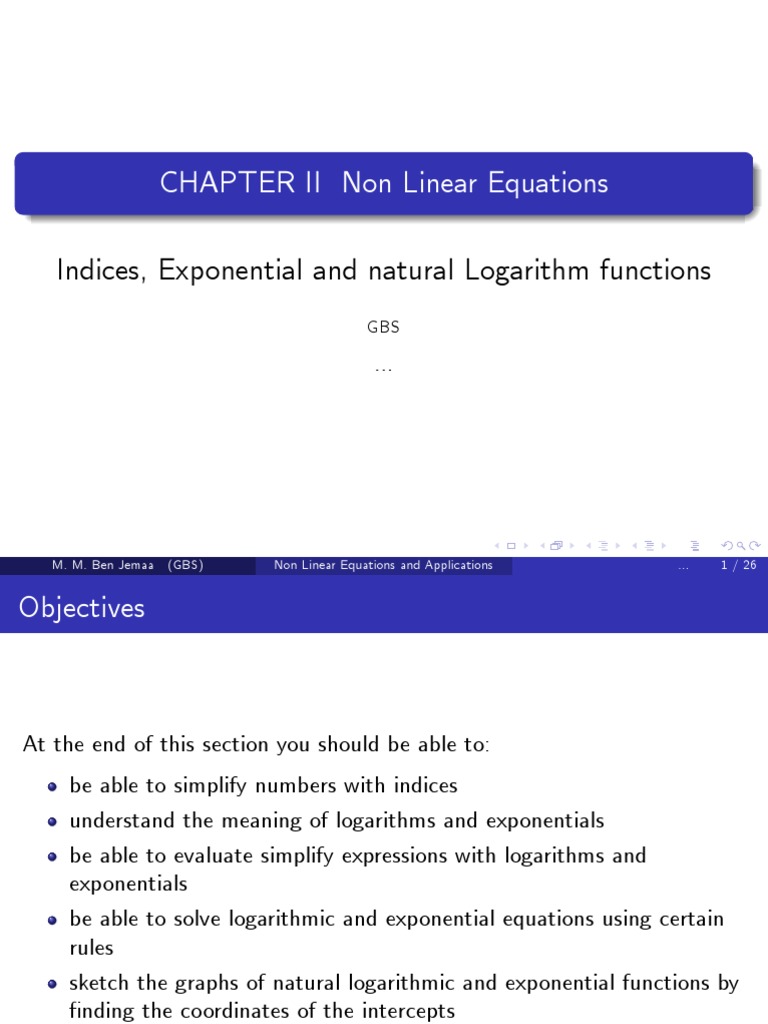 Non-Linear Equations Chapter | PDF | Production Function | Logarithm