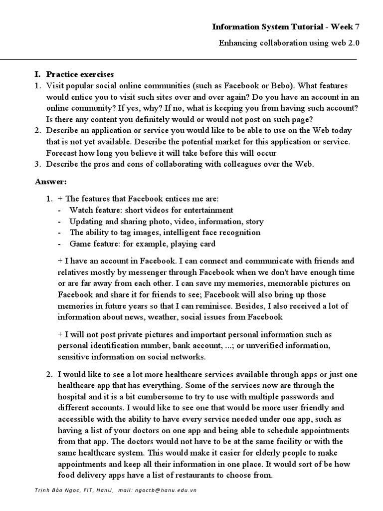 Week07 Tutorial06 | PDF | Facebook | World Wide Web