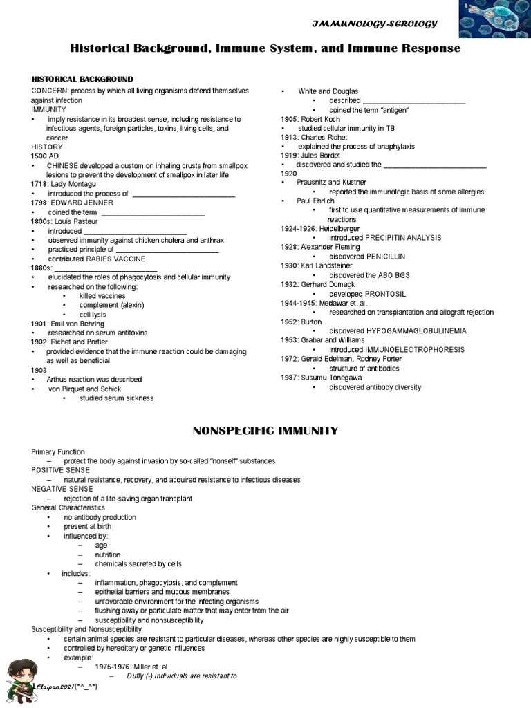 Immunology Serology 2021 | PDF | Inflammation | Immune System
