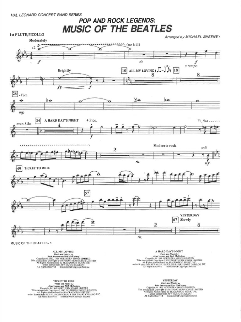 Beatles Flute To Alto Sax Pdf 8465