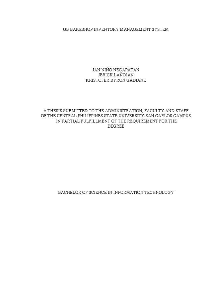 Inventory Management System GB Final | PDF | Input/Output | Databases