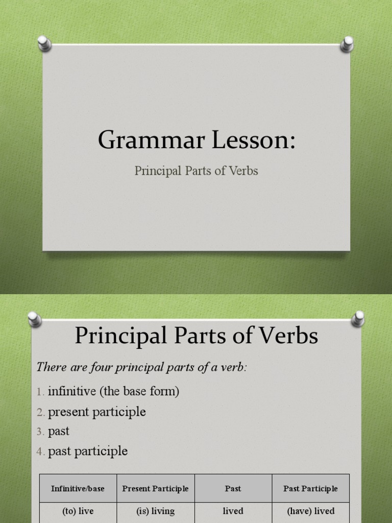 Unit 2 Lesson 3 Principal Parts of Verbs 2 | PDF