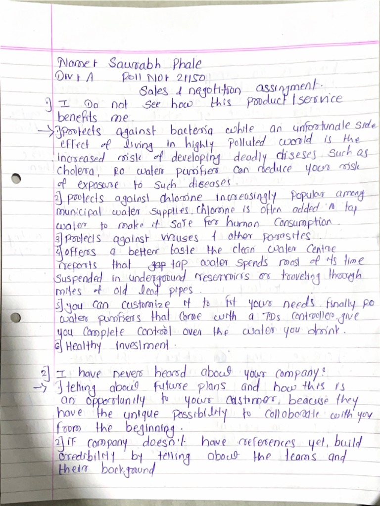 Sales and Negotiation Assignment Saurabh Phale | PDF