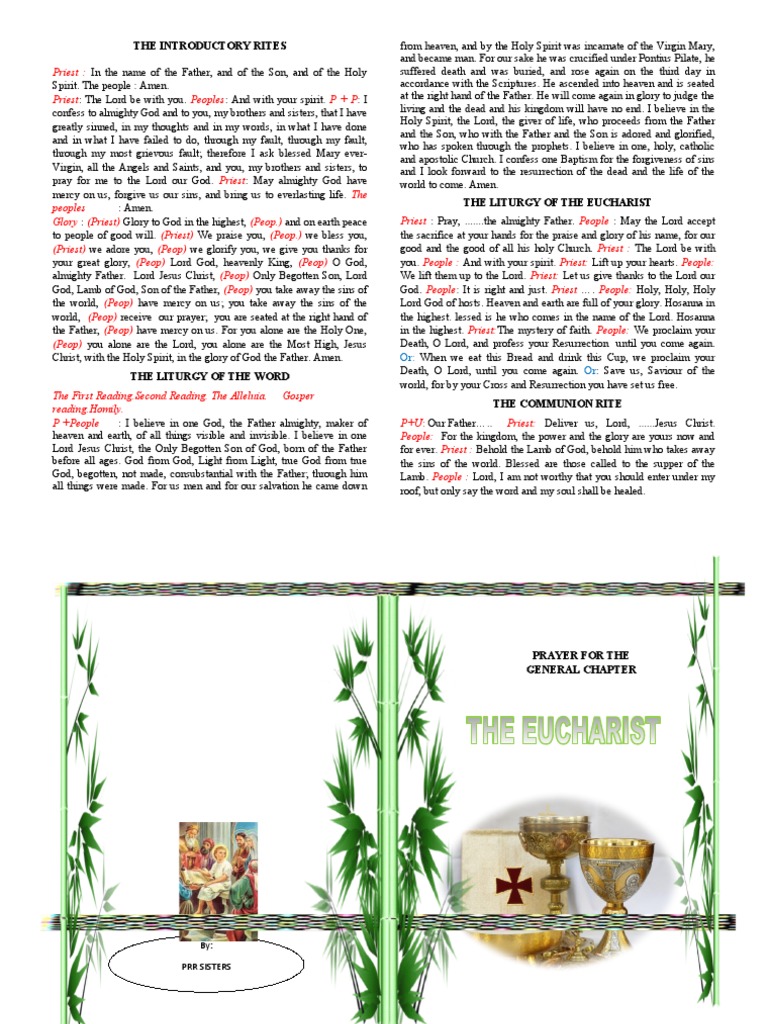 Text Mass in English | PDF | God The Father | Glory (Religion)