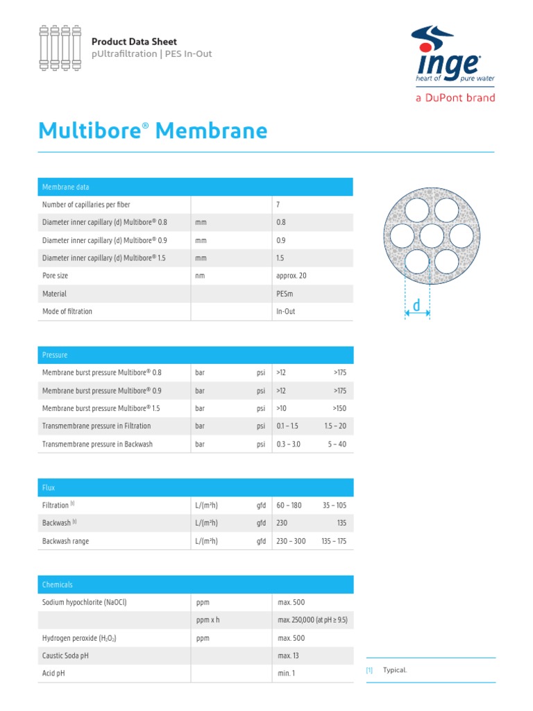 Inge UF Multibore Membrane PDS 45 D02248 en | PDF | Chemistry