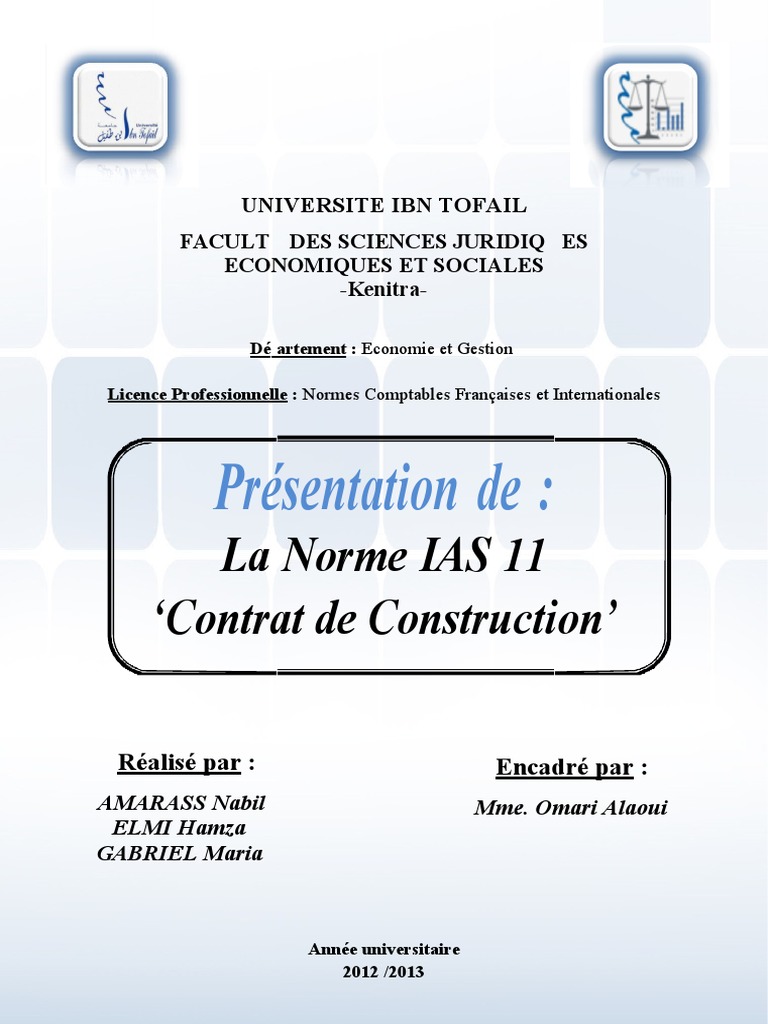 Ias 11 | PDF | Normes internationales d'information financière ...