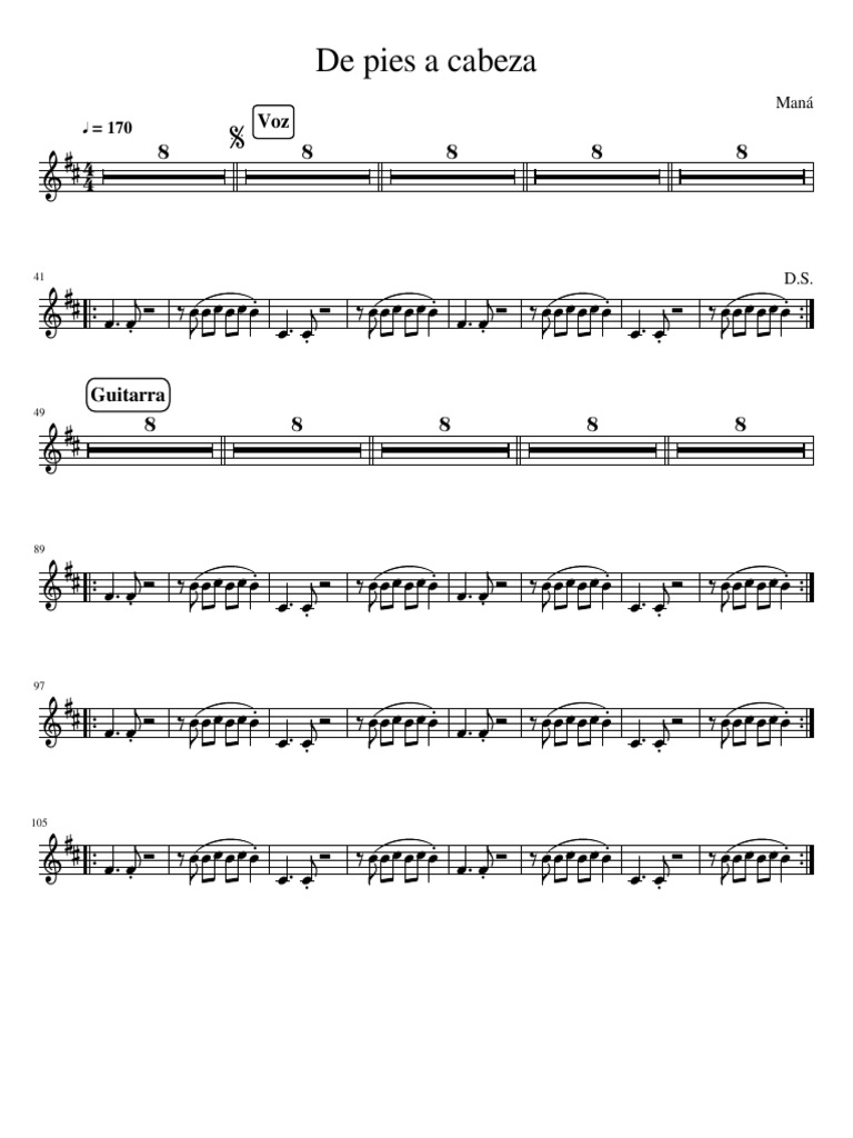De pies a cabeza - Maná | PDF