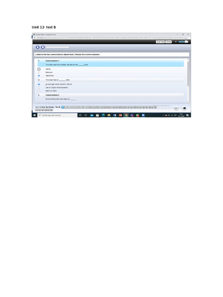 Unit 12 - Test B | PDF