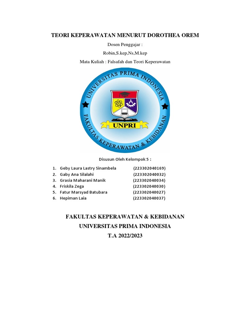 Teori Keperawatan Menurut Dorothea Orem | PDF Teori Keperawatan Menurut Dorothea Orem | PDF