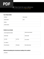 Motor - Claim Form PDF | PDF | Driver's License | Insurance