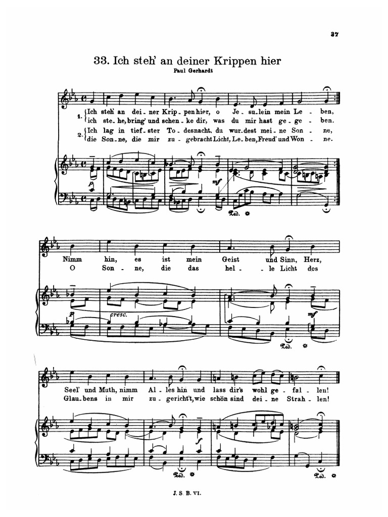 Ich Steh' An Deiner Krippen Hier (Bach-Schemelli BWV 439-518) | PDF