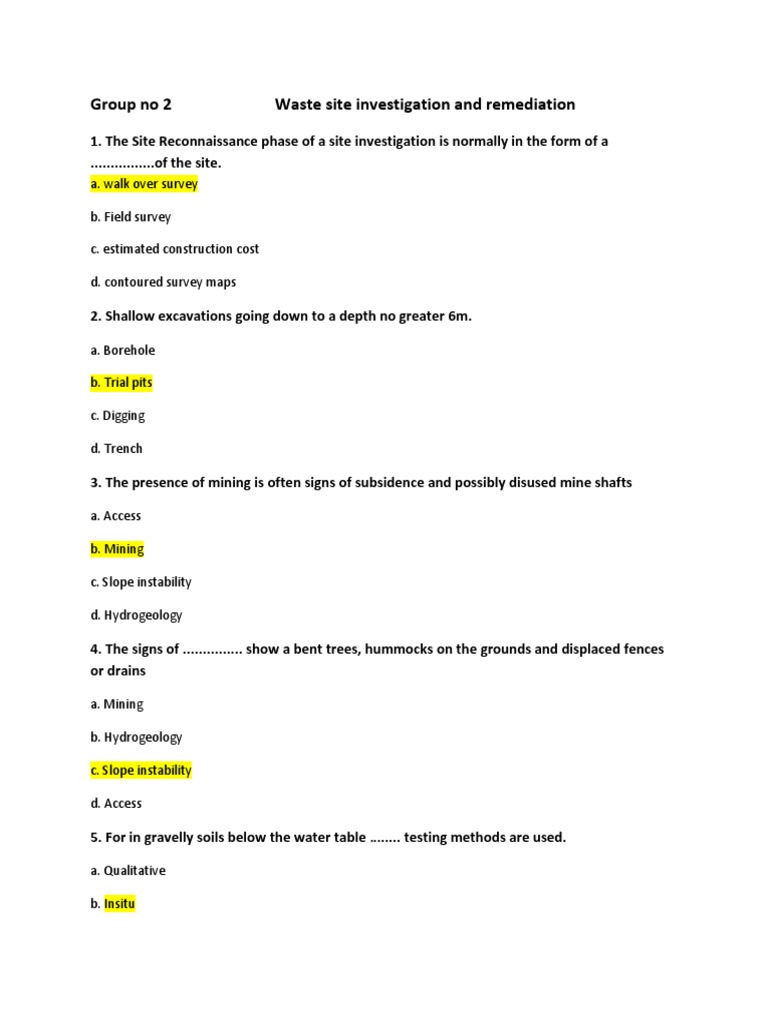 MCQS Pollution Answer | PDF | Environmental Remediation | Earth Sciences