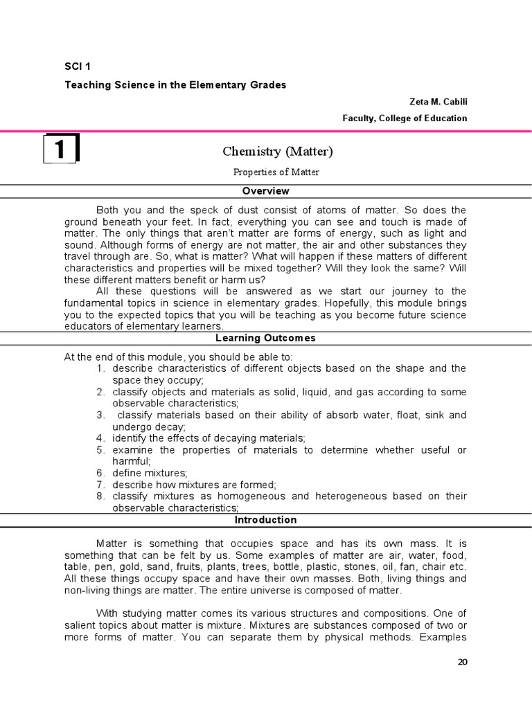 Science Module 1 | PDF | Decomposition | Mixture