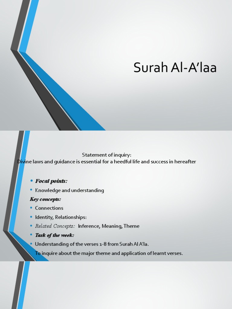 Surah Al'Alaa | PDF