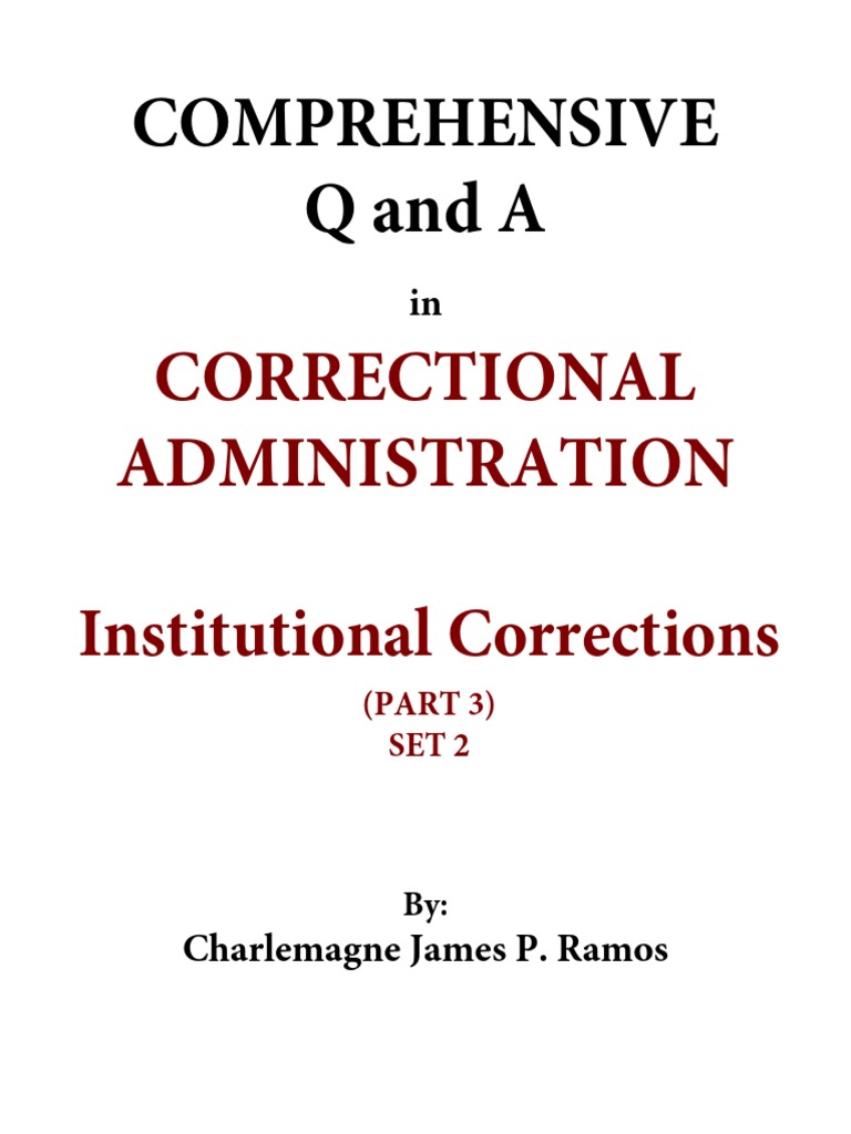 Institutional Corrections Set 2 | PDF | Prison | Parole