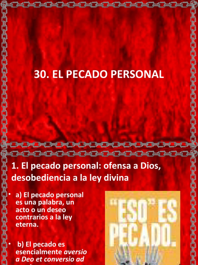 Pecado Personal: Definición y Efectos | PDF | Pecado | Ética religiosa
