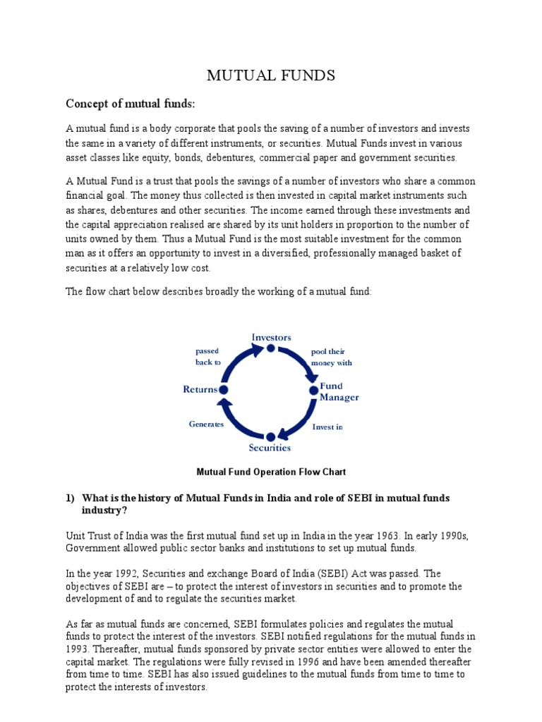 Concept of Mutual Funds | PDF | Mutual Funds | Securities (Finance)