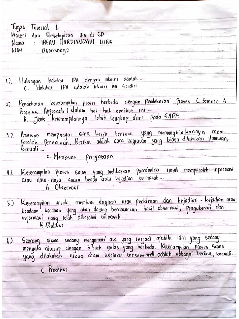 TT1 - Materi Dan Pembelajaran Ipa Di SD | PDF