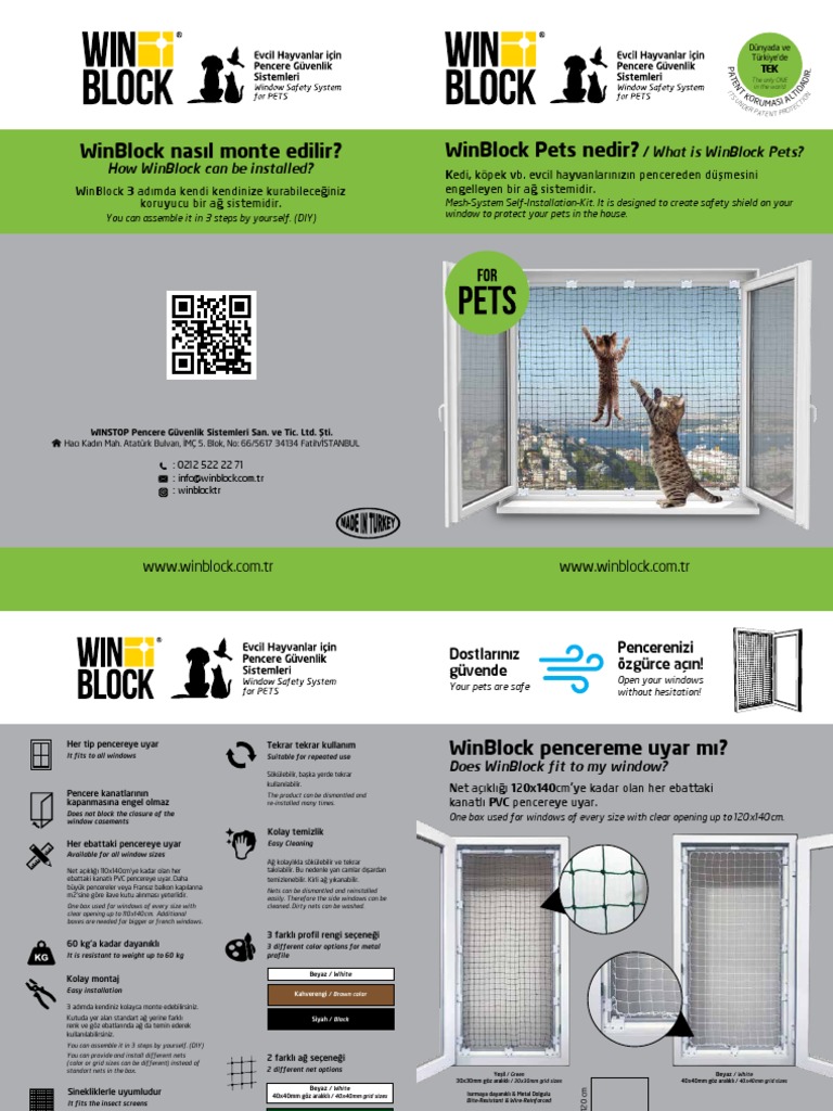 Winblock Pets - Brosur A5 TR-EN - v2 - Low | PDF