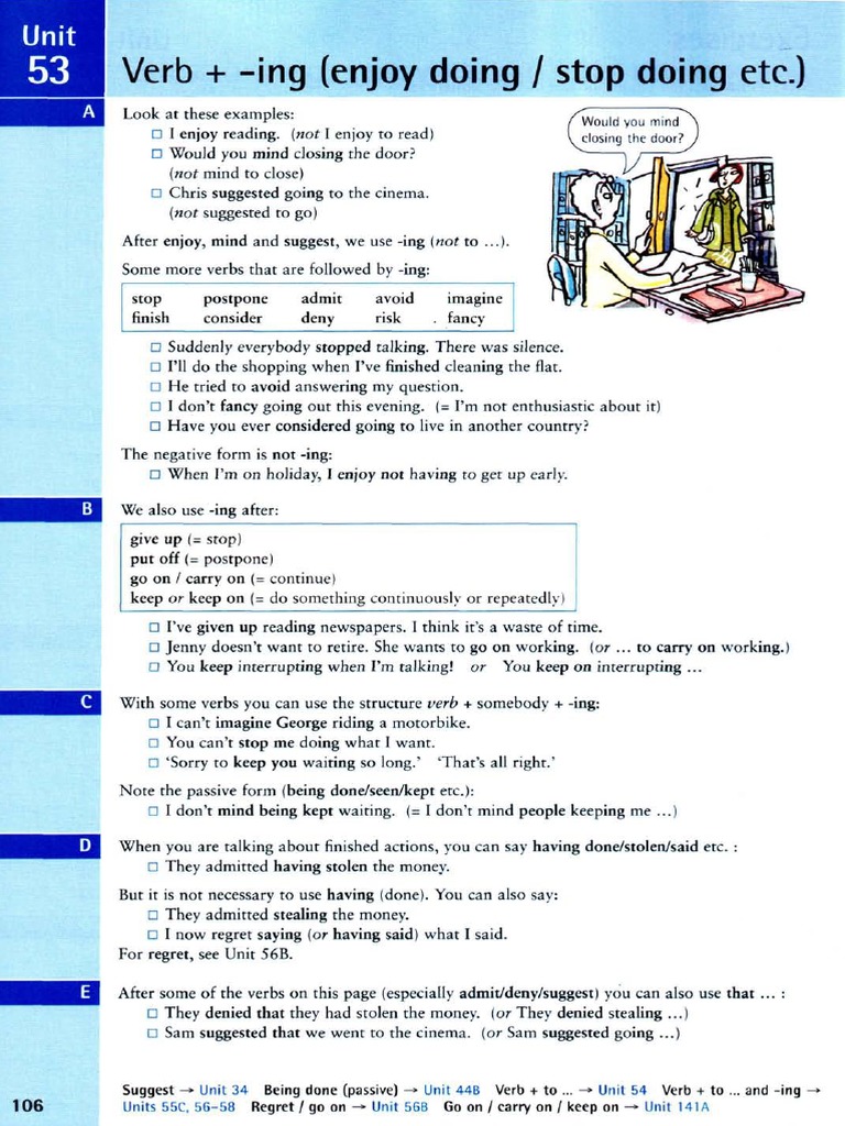 Gerund (V-Ing) and Infinitives (To Do) - Homework | PDF