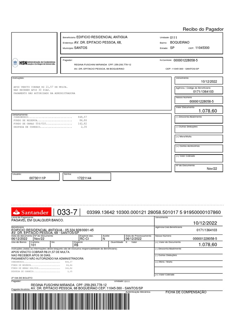 Boleto PDF | Download grátis PDF | Bancos | Pagamentos