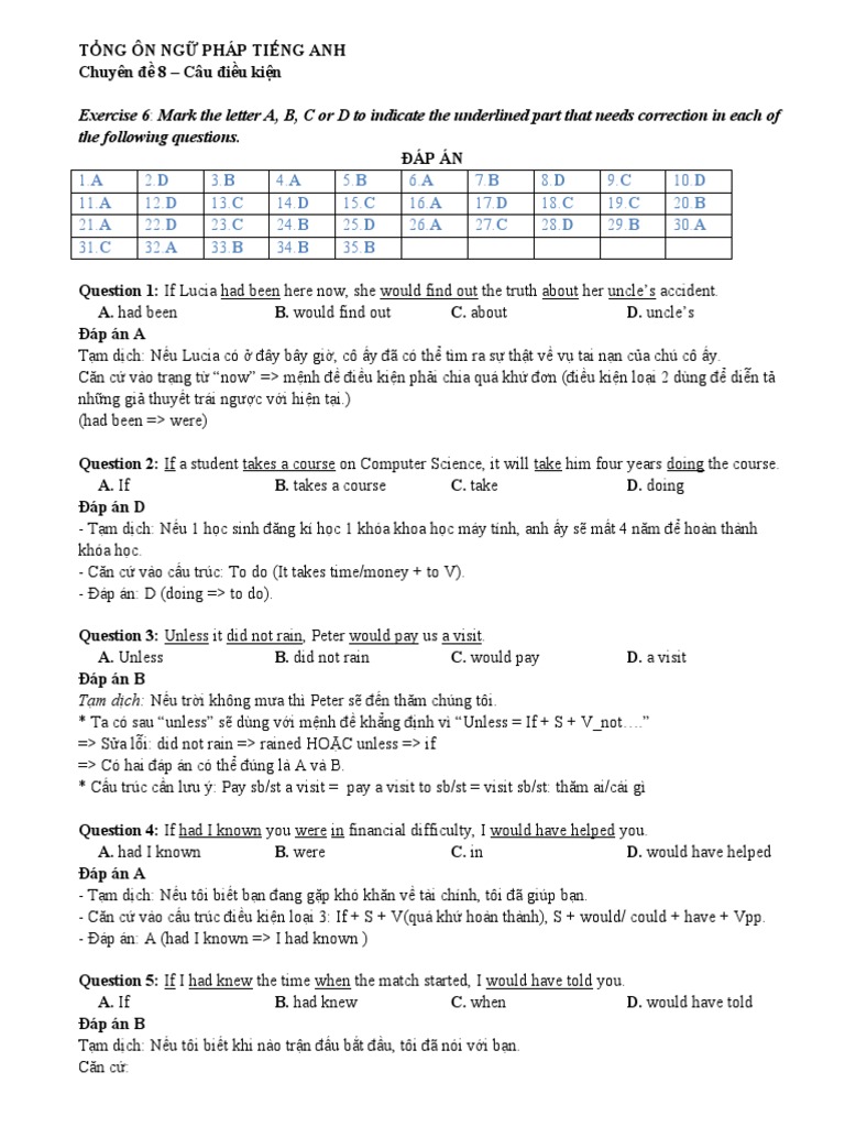 CD8 Exercise 6 KEY | PDF