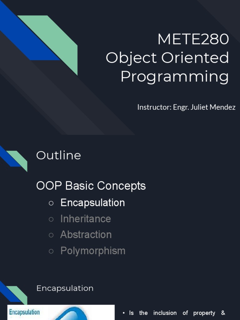 Lesson 2 Basic Oop Concepts Pdf Class Computer Programming Inheritance Object
