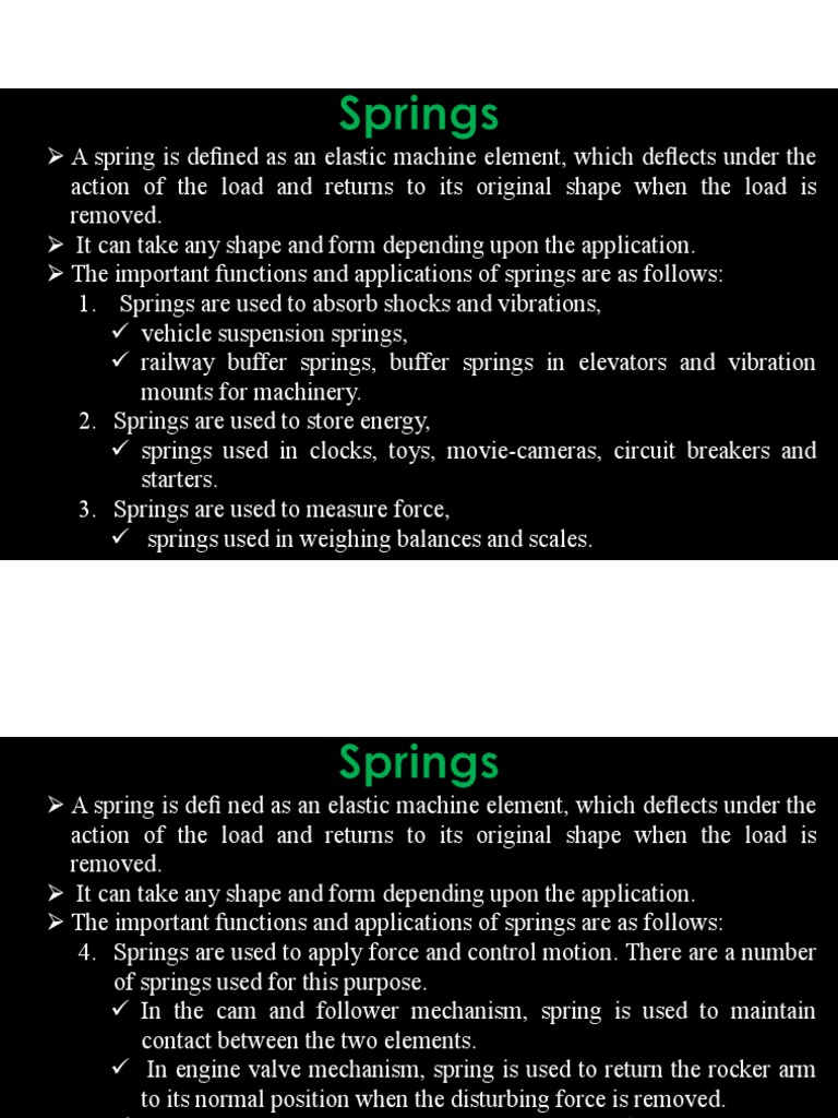 Helical Spring Types and Design Insights | PDF | Strength Of Materials ...
