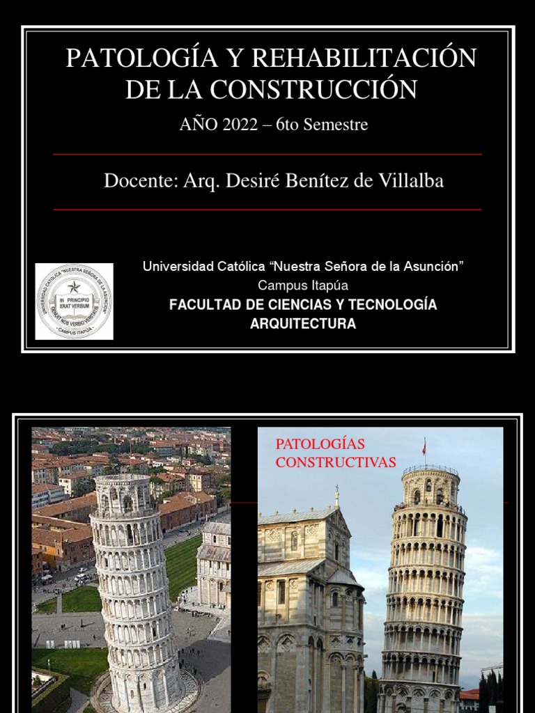 Patologías Constructivas - Generalidades PDF | PDF | Patología | Entorno natural