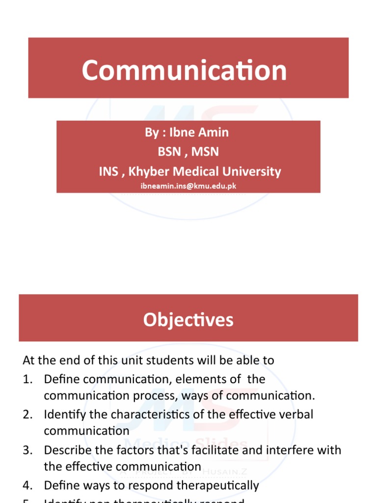 Unit # 04 Communication Ch#4 Insta Husain.z.kmu | PDF | Communication | Nonverbal Communication