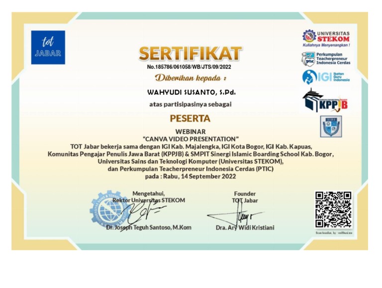 6.1.2. Sertifikat Keikutsertaan | PDF