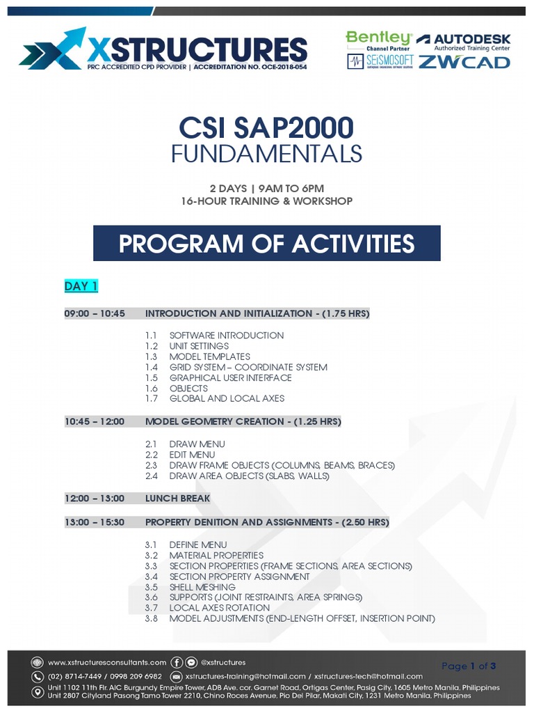 SAP2000 Fundamentals Training | PDF | Beam (Structure) | Civil Engineering