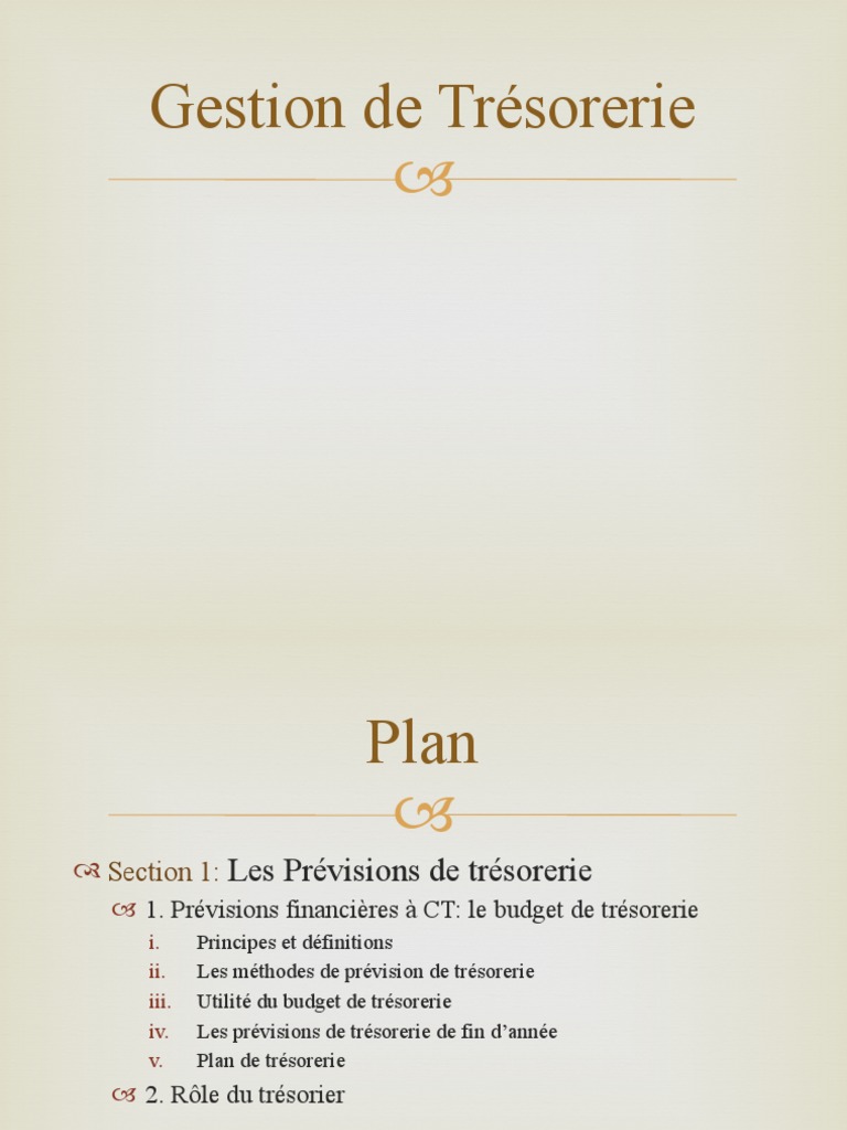 Cours de La Gestion de La Trésorerie Eurom. 22 04 2022 | PDF | Fonds de roulement | Banques