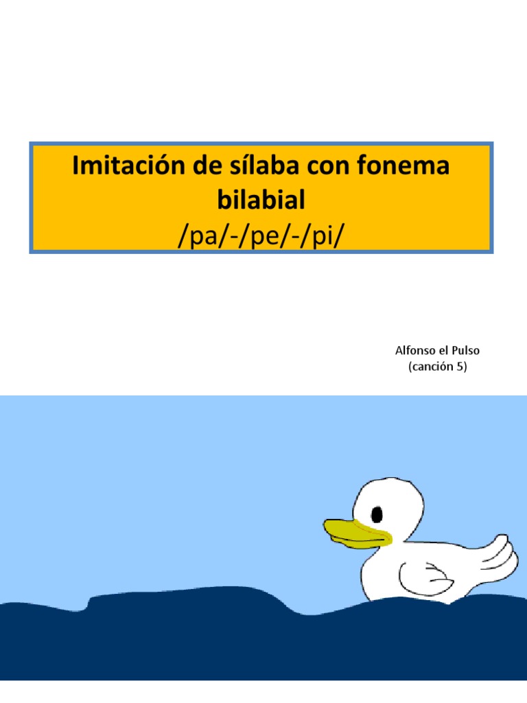 Imitación de Sílabas Bilabiales | PDF