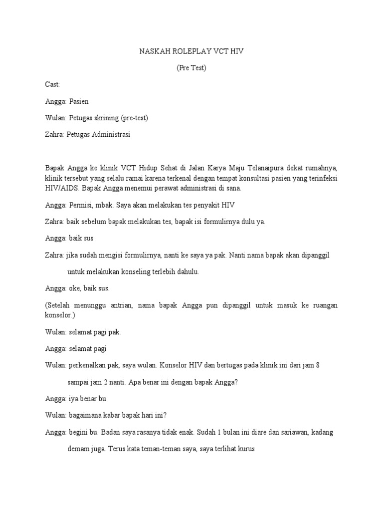 Kel 2 - Naskah Roleplay VCT | PDF