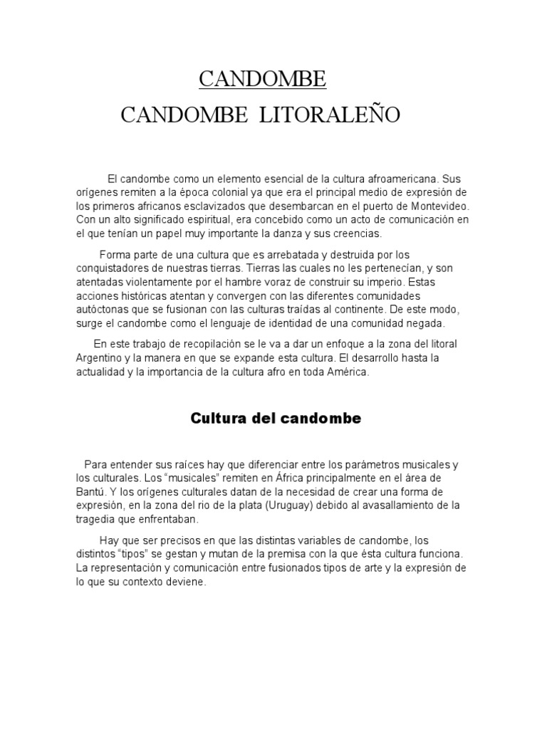CANDOMBE | PDF | África | Uruguay