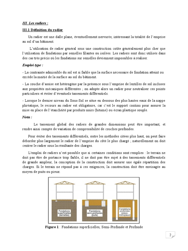 Calcul Des Radiers | PDF | Fondation (construction) | Voûte