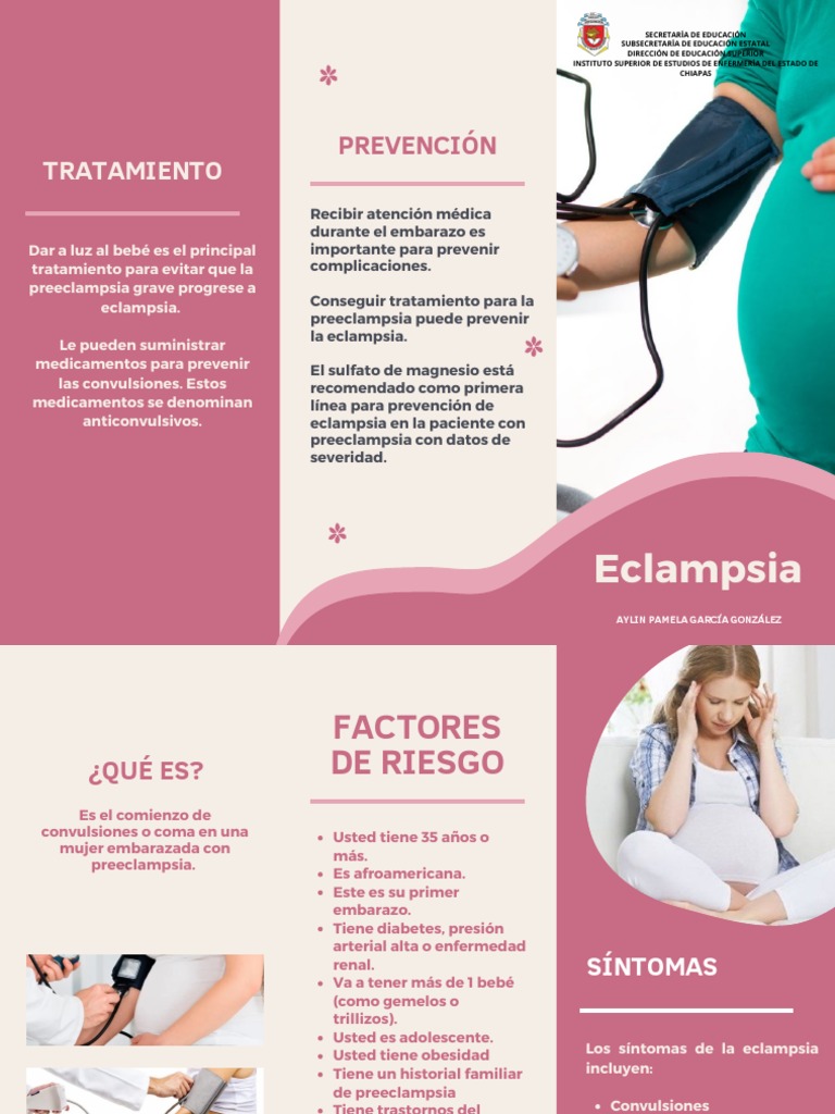 Eclampsia Tríptico | PDF | Cuidado de la salud | Salud pública