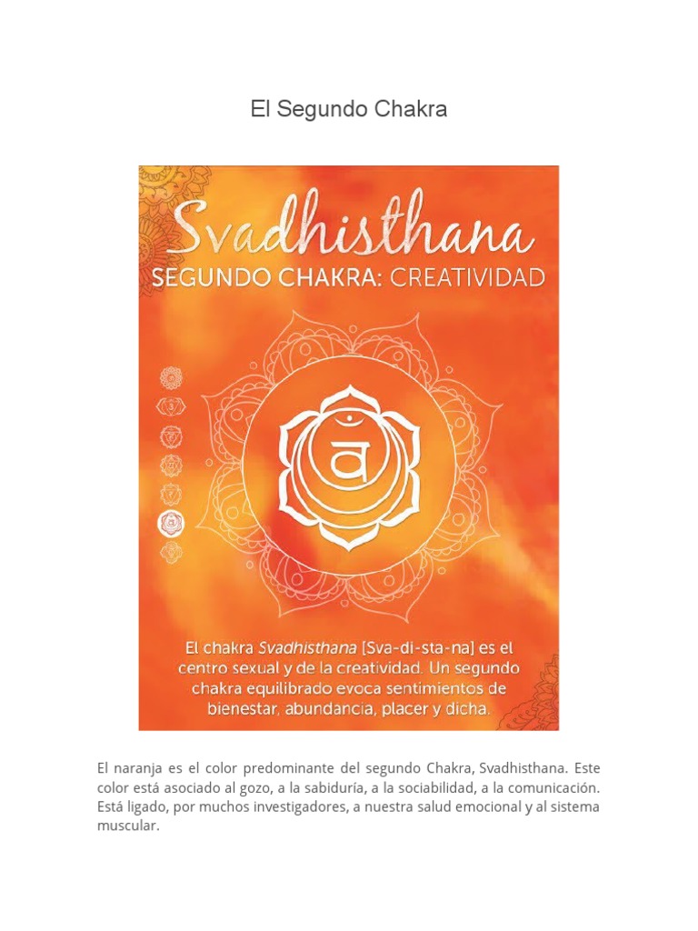 Activación y Significado del Chakra Sacro | PDF | Las emociones | Sicología