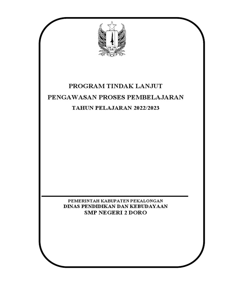 Program Tindak Lanjut Pengawasan Proses Pembelajaran | PDF | Karier & Perkembangan