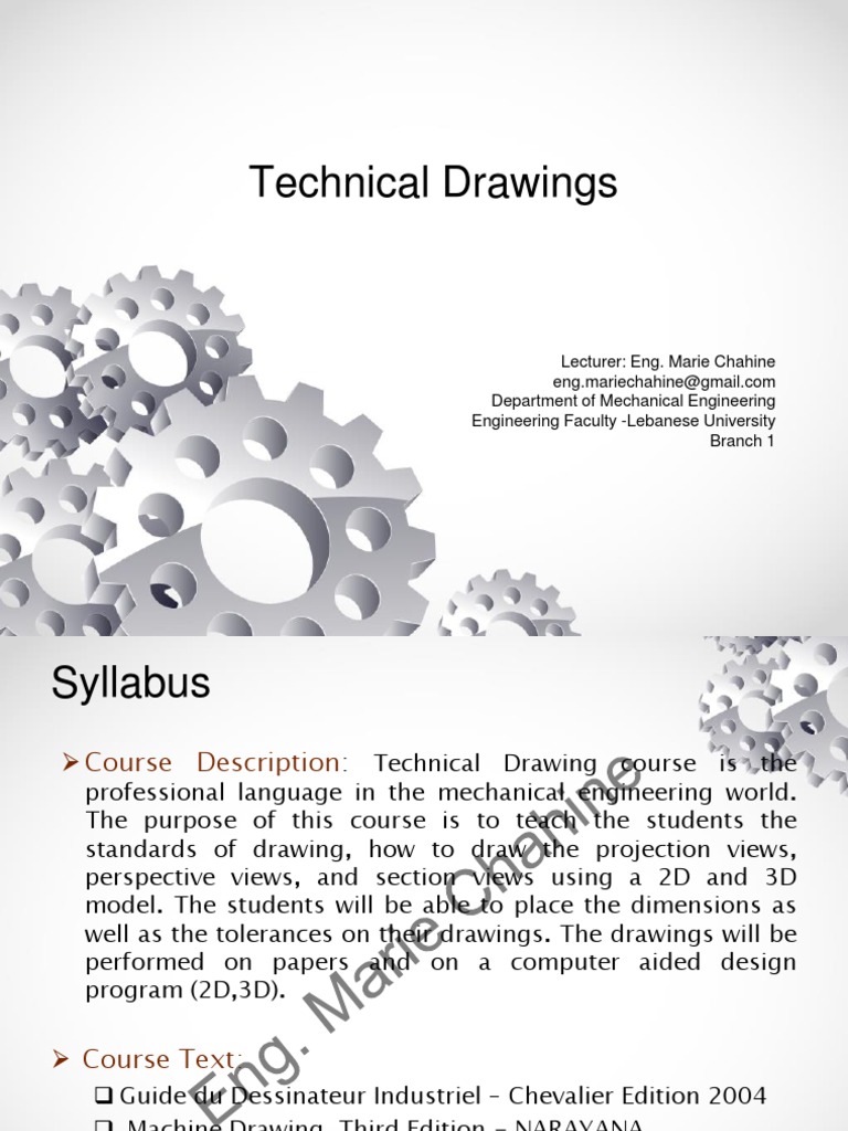 Technical Drawing Course Syllabus | PDF