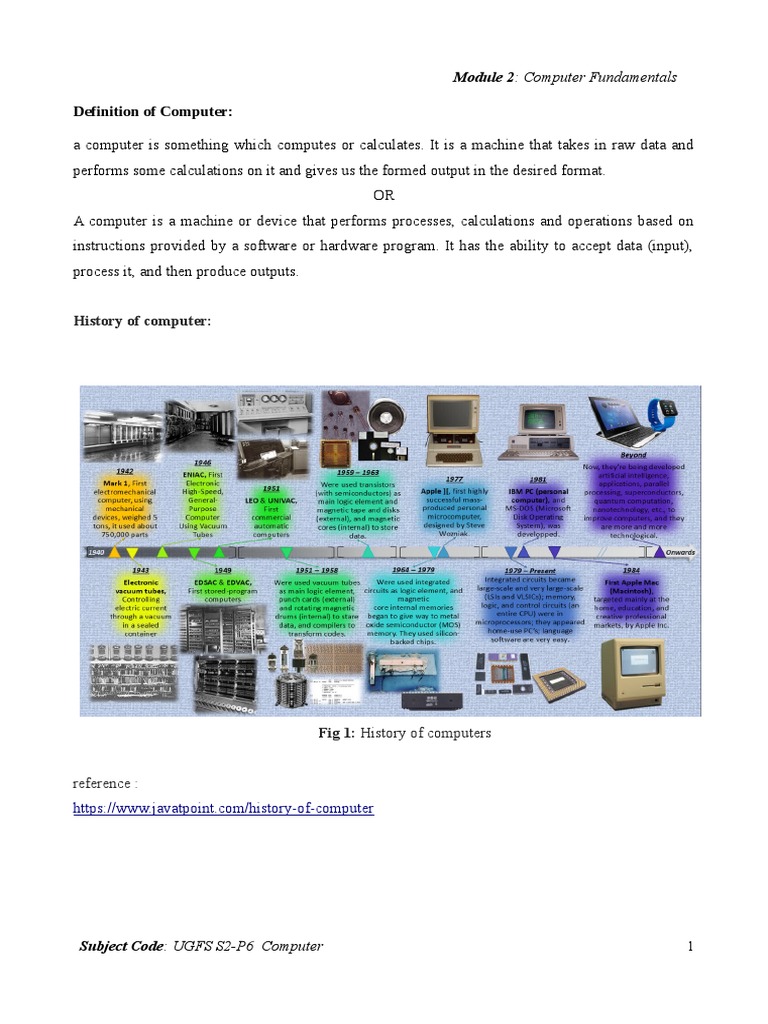 BSC - Computer Fundamental Notes (Unit-2) | Download Free PDF ...